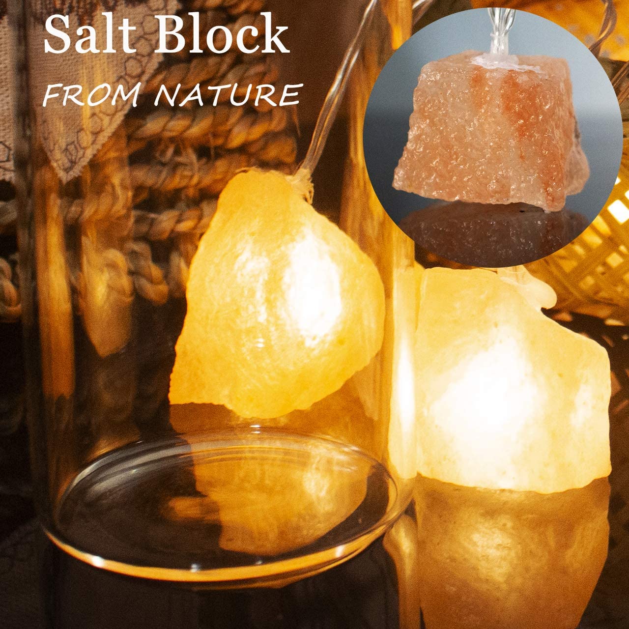 Himalayan rock stone String lights